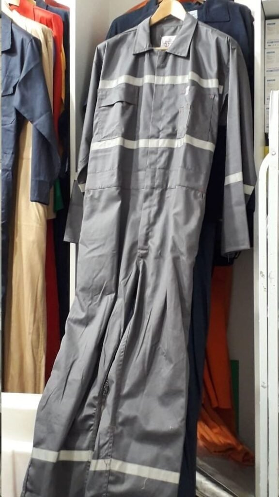 FIRE RATED TWILL COVERALL 100% COTTON GREY COLOR | Safety Coverall UAE